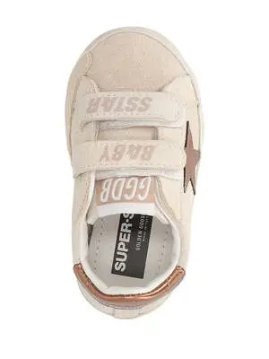 GOLDEN GOOSE Baby School Suede Upper Toe And Strap Laminated Star And Heel