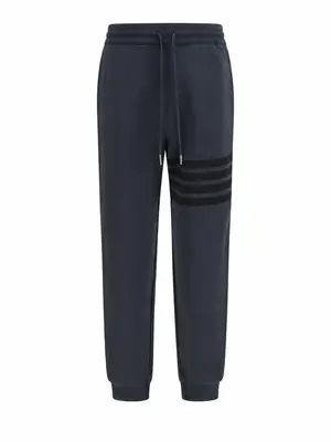 Thom Browne Sweatpants W/ Tonal Bar In Garment Dyed Loopback - Charcoal