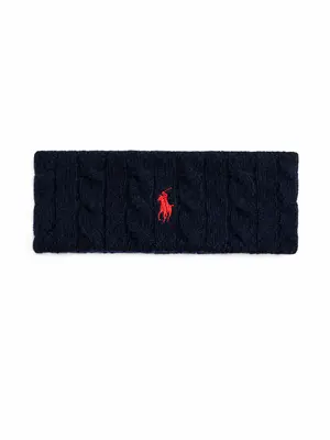 Ralph Lauren Wool Blend Wool Cshmr Cbl Hdbnd Blue
