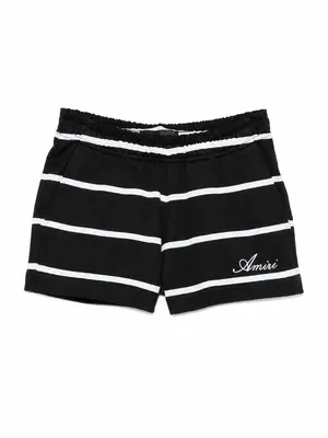 Amiri Striped Sweatshort - Black