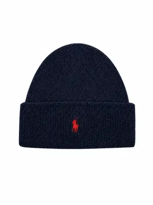 Ralph Lauren Wool Pony Beanie - Blue