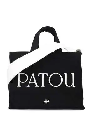 PATOU Small Canvas Tote Bag - Black