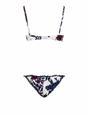 LAURA URBINATI Slip Crepe Chine Stretch Print White