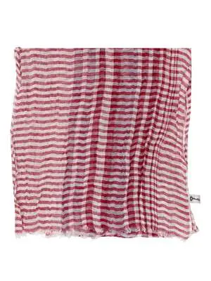 LA ROSE Stripes Scarves - Rosso