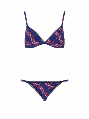 LAURA URBINATI Bra Crepe Chine Stretch Print