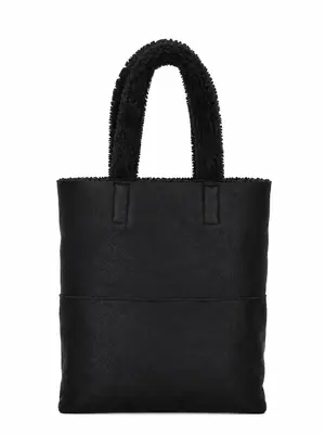 LA ROSE Tote Bag Fur Nero - Black