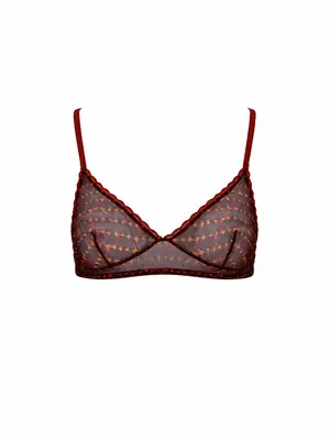 LAURA URBINATI Sheer Bra - Brown