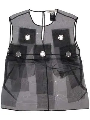 MERYLL ROGGE Shift Top With Eyelets And Fringes