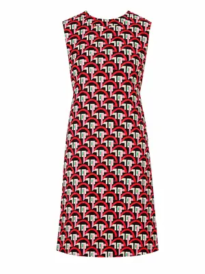 LAURA URBINATI Sleveless Mini Dress Black - Red Multi