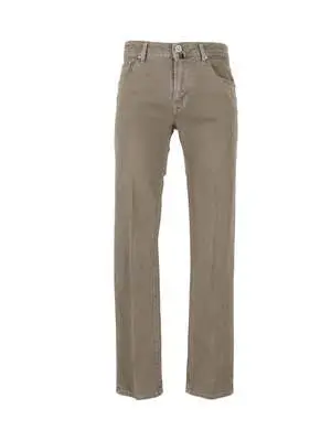 Jacob Cohen Pant 5 Pkt Slim Fit With Zipper Bard Fast - Grey