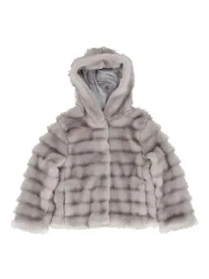Monnalisa Pelliccia Hoodie Peluche - Grey