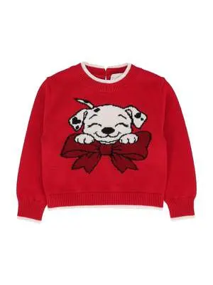 Monnalisa Pull Intarsio Dalmata Woo