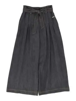 Monnalisa Panta Con Cintura Denim T - Grey