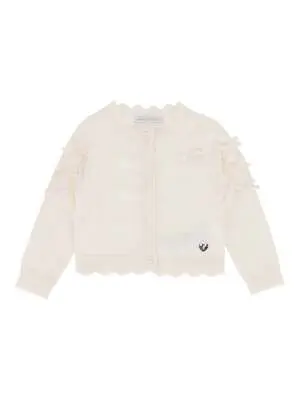Monnalisa Cardigan Fiocchini Cotone - White