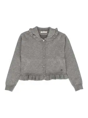 Monnalisa Basic Cardigan Cotone Lan - Grey