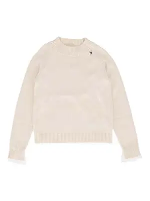 Monnalisa Basic Pull Cotone Lana - White