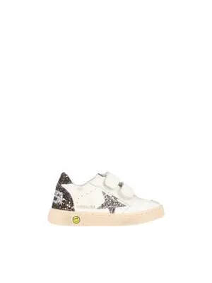 GOLDEN GOOSE Sneakers Ball Star Strap Leather Upper Toe And Strap Glitter Star Heel And Spur /cinder/light Brown - White
