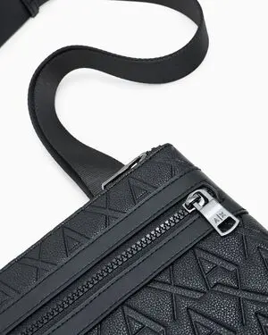 Armani Exchange Monogram-embossed Messenger Bag