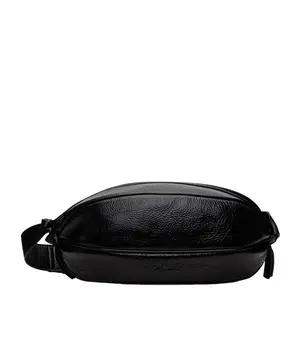 Hereu Zip-up Shoulder Bag - Black