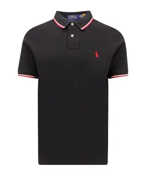 Polo Ralph Lauren Pony Embroidered Short-sleeved Polo Shirt - Black