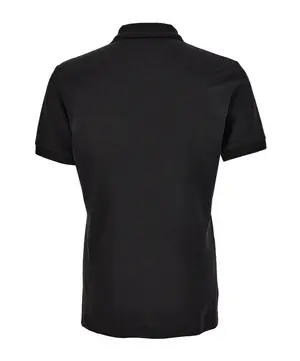 Versace Logo Plaque Short-sleeved Polo Shirt