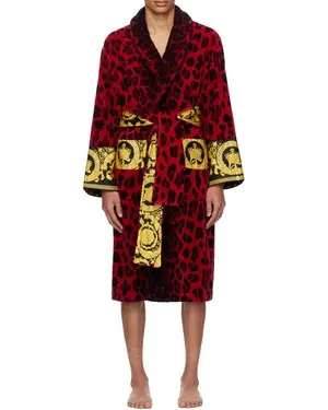 Versace Wild Barocco Bathrobe - Red