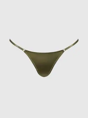 Frederick's Of Hollywood Rising Star Liquid Satin Mini G-string