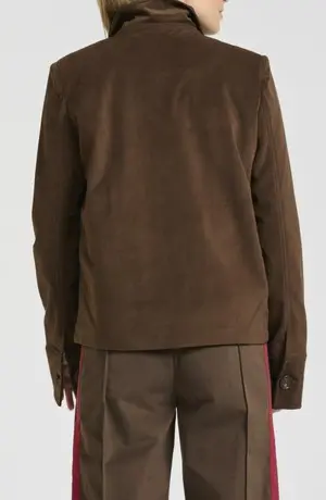 SHIRTY Velvet Twill Utility Jacket - Chocolate