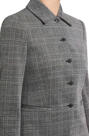 Theory Cutaway Glen Plaid Blazer