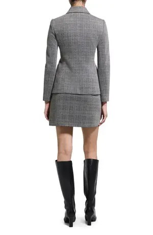 Theory Cutaway Glen Plaid Blazer