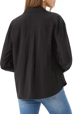 Karen Kane Gemstone Embellished Rayon Shirt