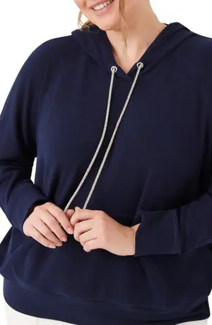 Karen Kane Rhinestone Drawstring Hoodie