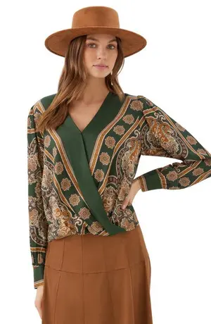 Karen Kane Drape Front Top
