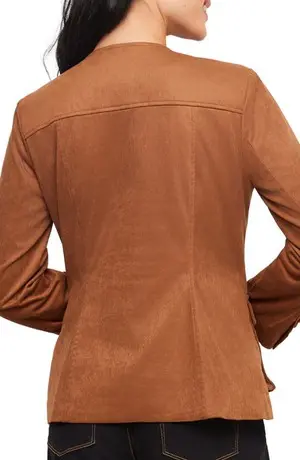 Karen Kane Faux Suede Cargo Jacket