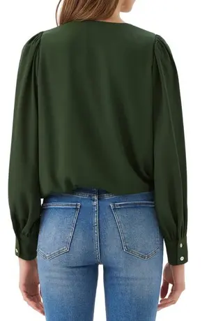Karen Kane Puff Sleeve Top - Pine