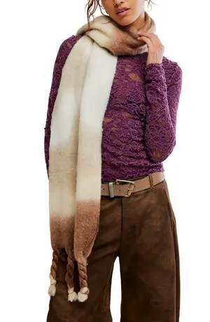 Free People Winter Days Blanket Scarf - Oat Combo