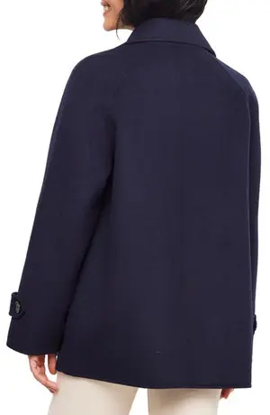 Karen Kane Brushed Wool Blend Peacoat