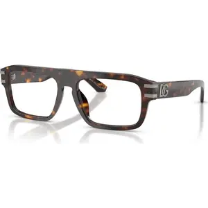 Dolce & Gabbana 56mm Rectangle Optical Glasses - Tortoise