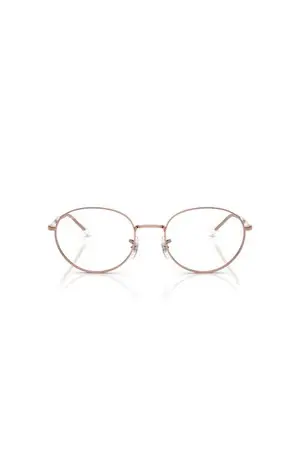 Ray-ban 52mm Oval Optical Glasses - Copper