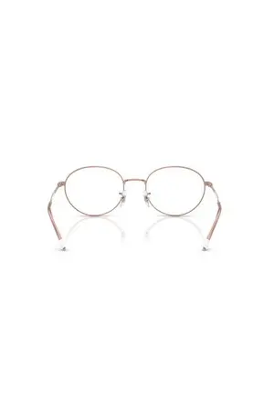 Ray-ban 52mm Oval Optical Glasses - Copper