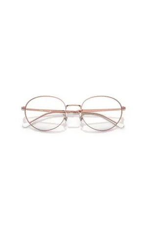 Ray-ban 52mm Oval Optical Glasses - Copper