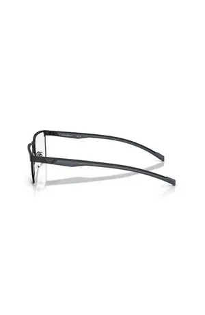 Emporio Armani 57mm Rectangle Optical Glasses - Black