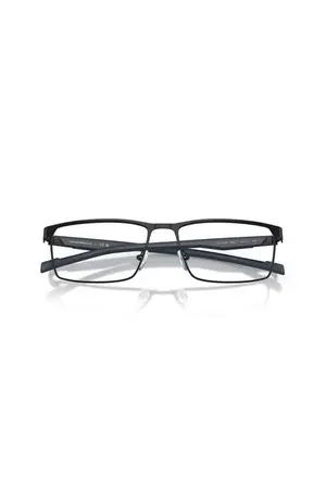 Emporio Armani 57mm Rectangle Optical Glasses - Black