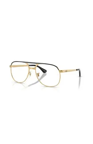 Ray-ban 56mm Square Optical Glasses Black