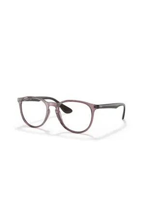 Ray-ban 51mm Round Optical Glasses - Violet