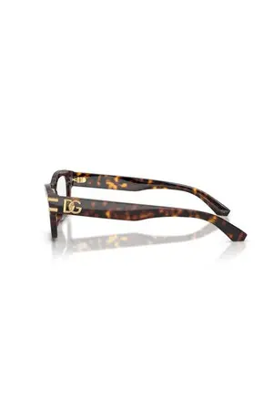 Dolce & Gabbana 54mm Rectangle Optical Glasses - Tortoise