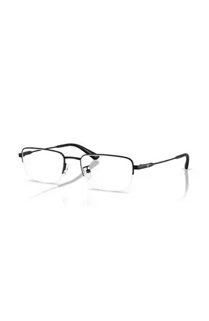 Emporio Armani 54mm Rectangle Optical Glasses - Black