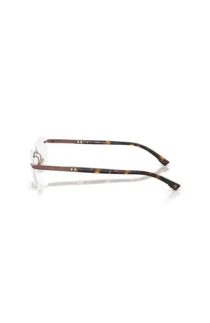 Brooks Brothers 55mm Rectangle Optical Glasses - Brown