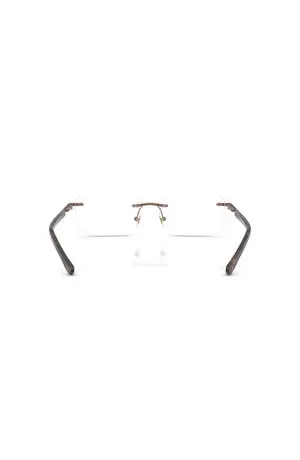 Brooks Brothers 55mm Rectangle Optical Glasses - Brown