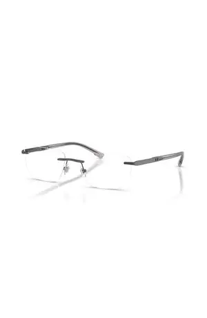 Brooks Brothers 55mm Rectangle Optical Glasses - Grey